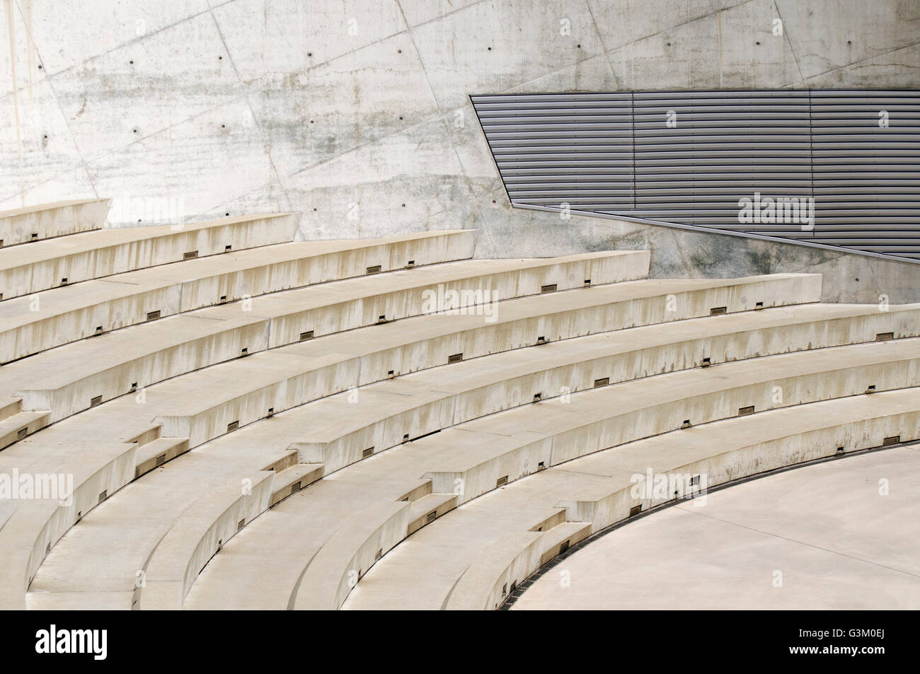 Steps of amphitheater at Mercedes-Benz Museum, Stuttgart, Baden ...