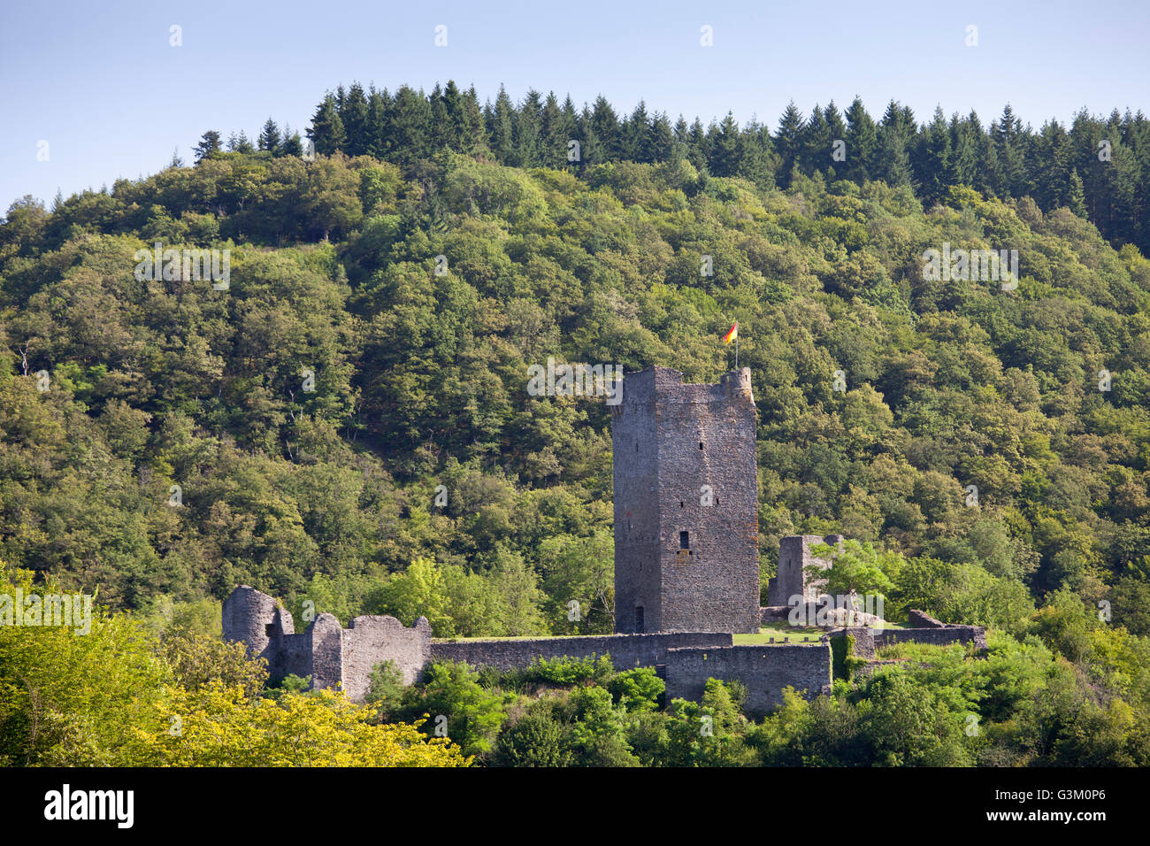 Obernburg castle, one of the two castles in Manderscheid, Eifel ...