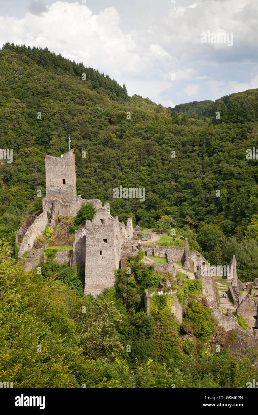 Niederburg castle, one of the two castles in Manderscheid, Eifel ...