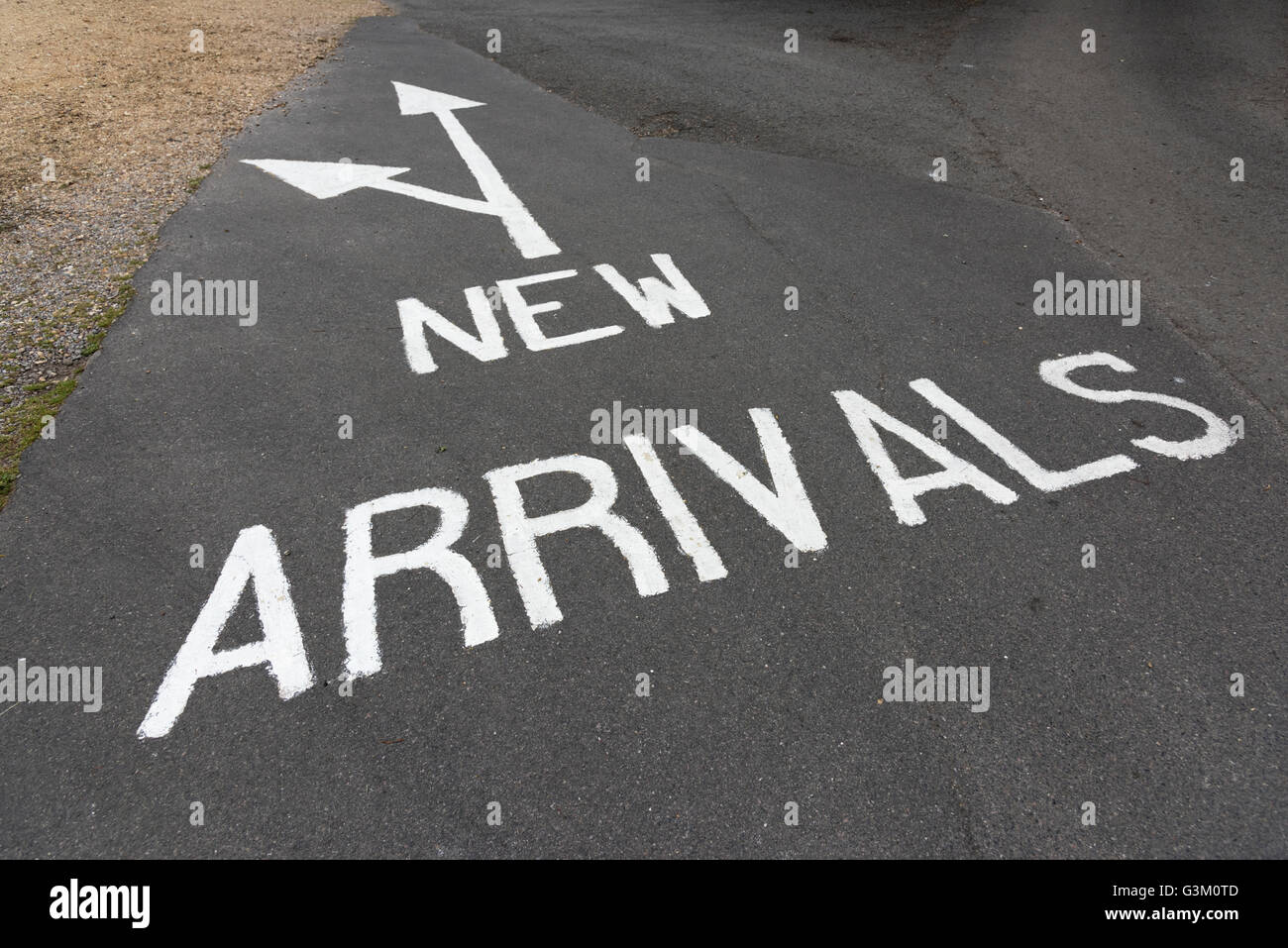 New Arrivals Sign High Resolution Stock Photography and Images - Alamy