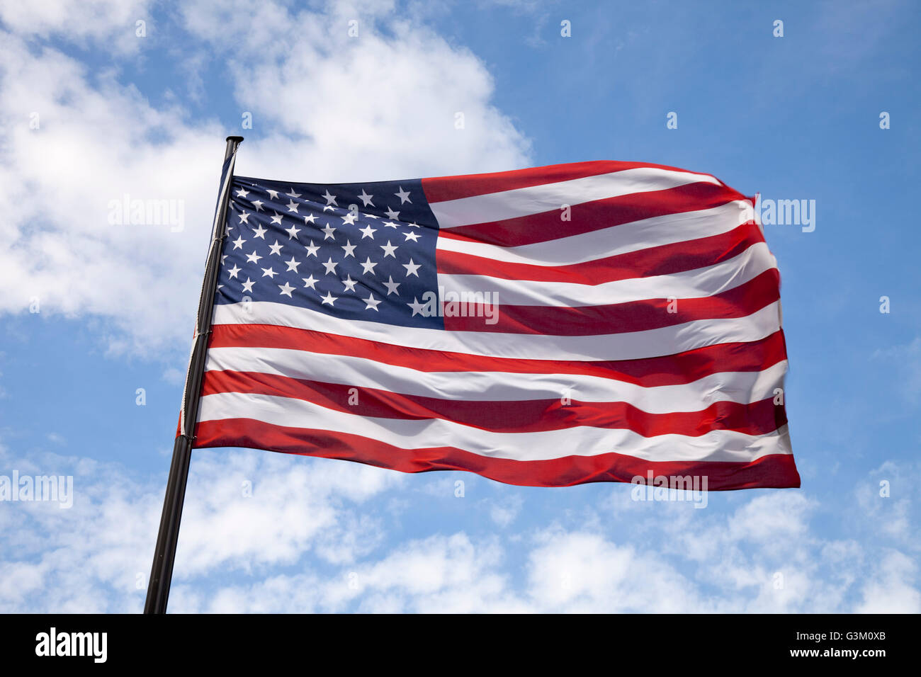 Us flag waving hi-res stock photography and images - Alamy