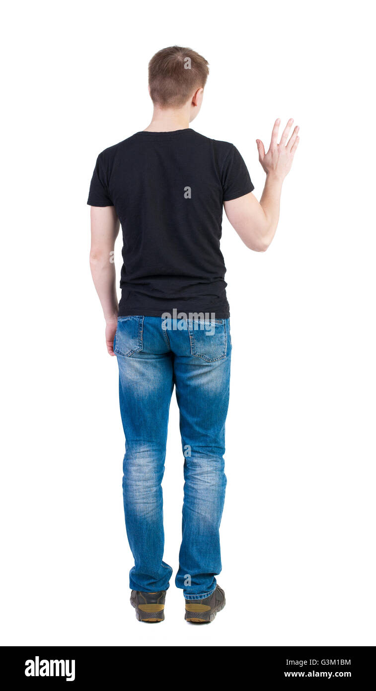 Waving hand from behind hi-res stock photography and images - Alamy
