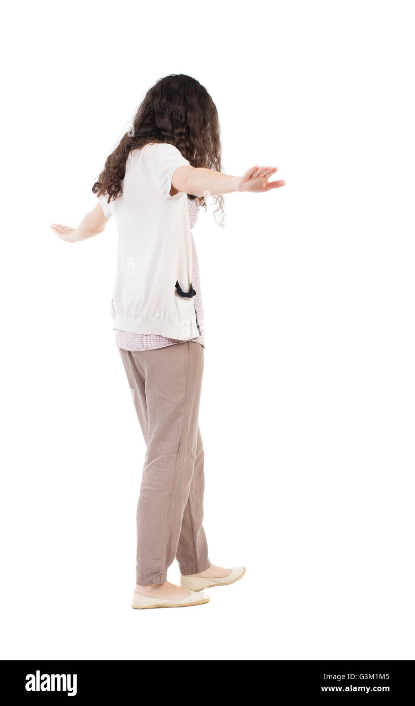 Girl balancing tightrope Cut Out Stock Images & Pictures - Alamy