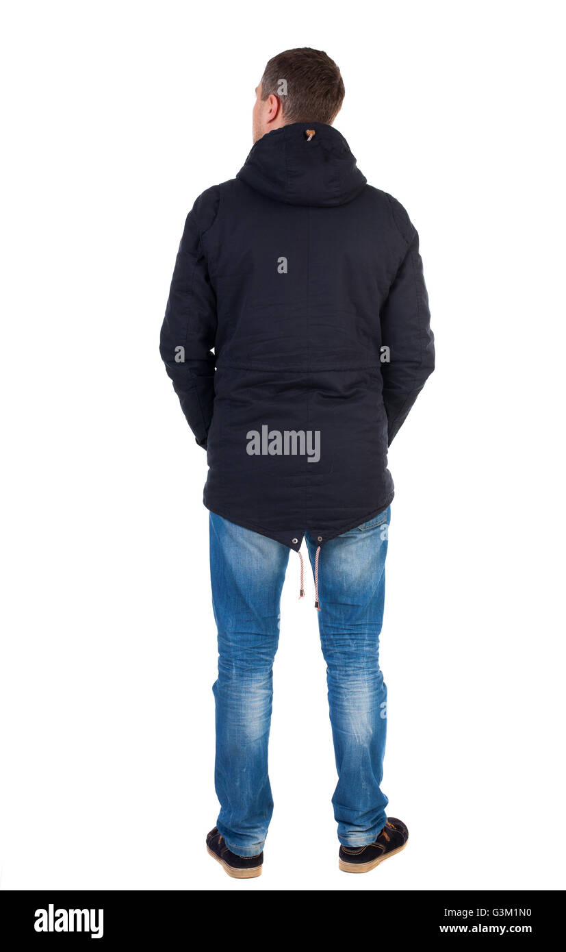 Man Standing Up Back Man Back View Stock Photo. Image Of Male, Young,