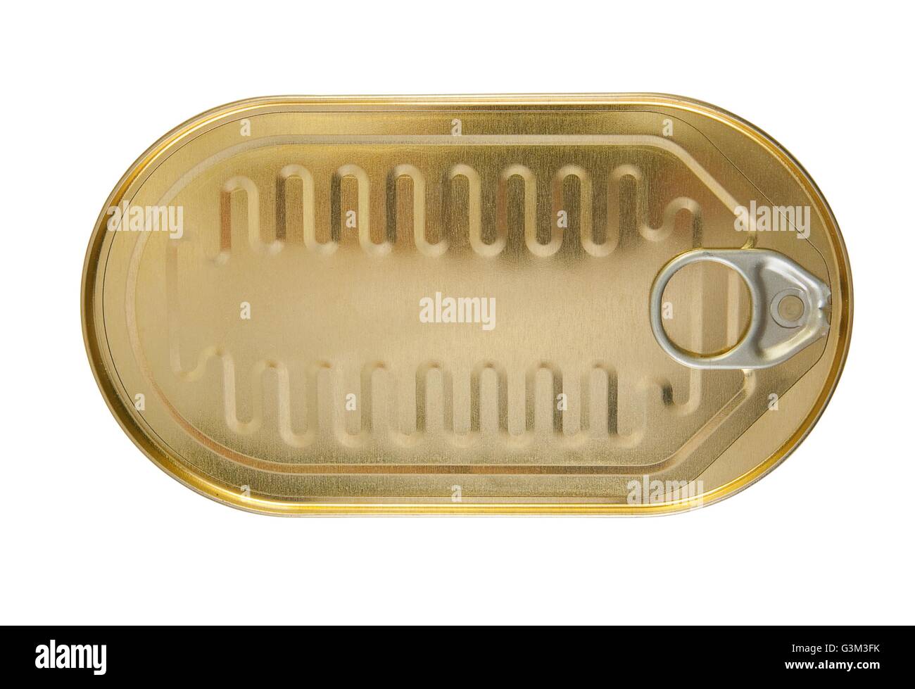 closed gold metal tin isolated on white background Stock Photo - Alamy