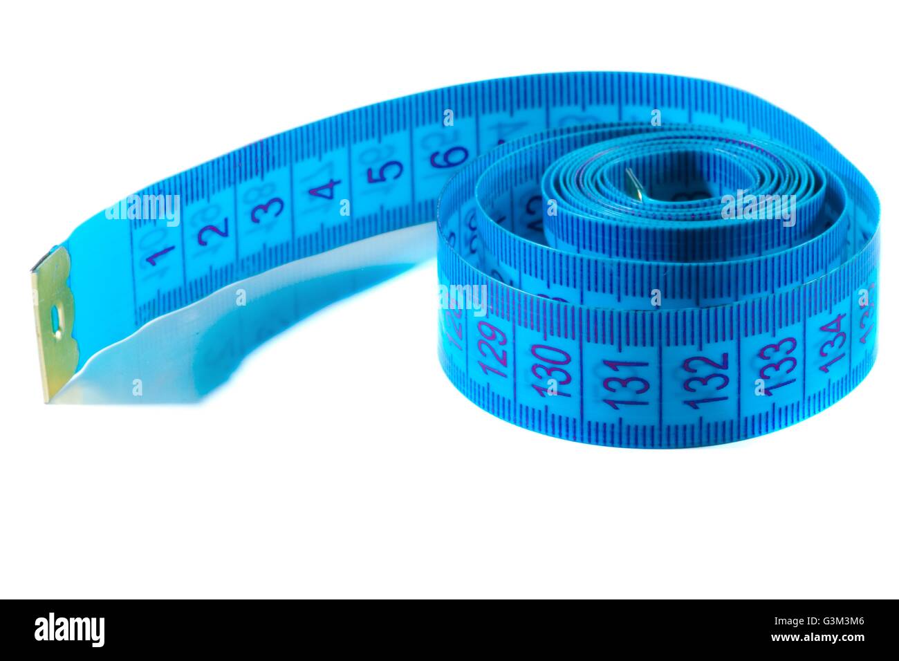 Tape measure close - up . Isolated over white background Stock Photo ...