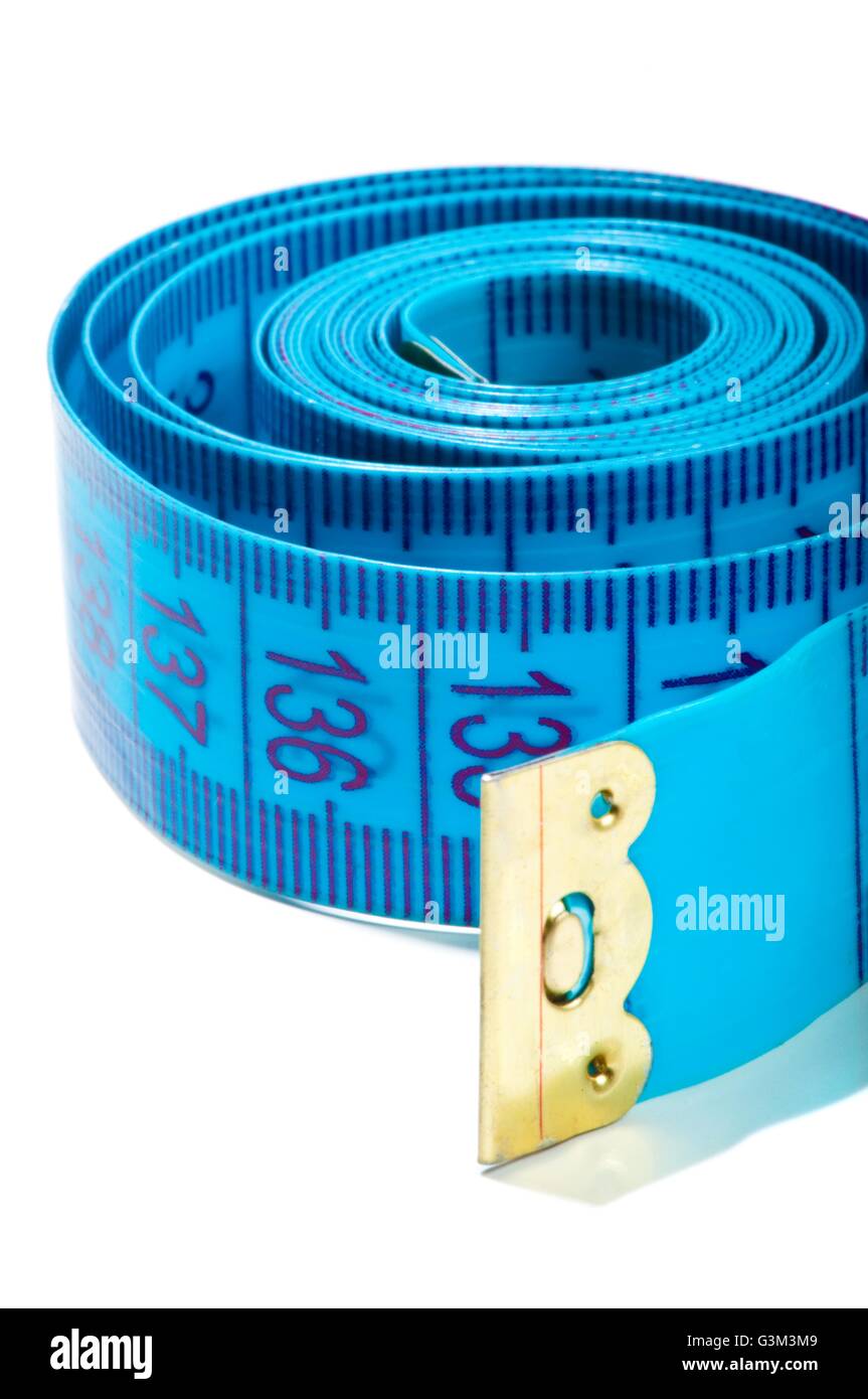 Tape measure close - up . Isolated over white background Stock Photo ...