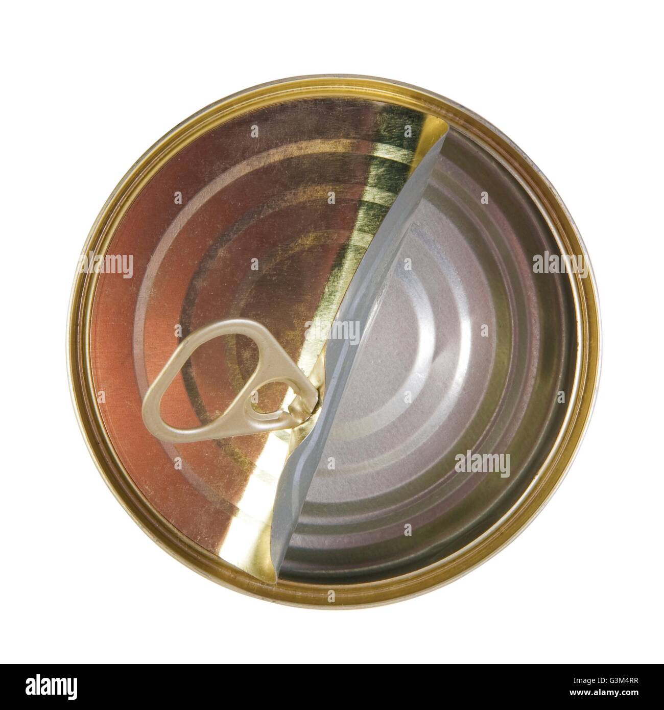 Empty can isolated on white background Stock Photo - Alamy