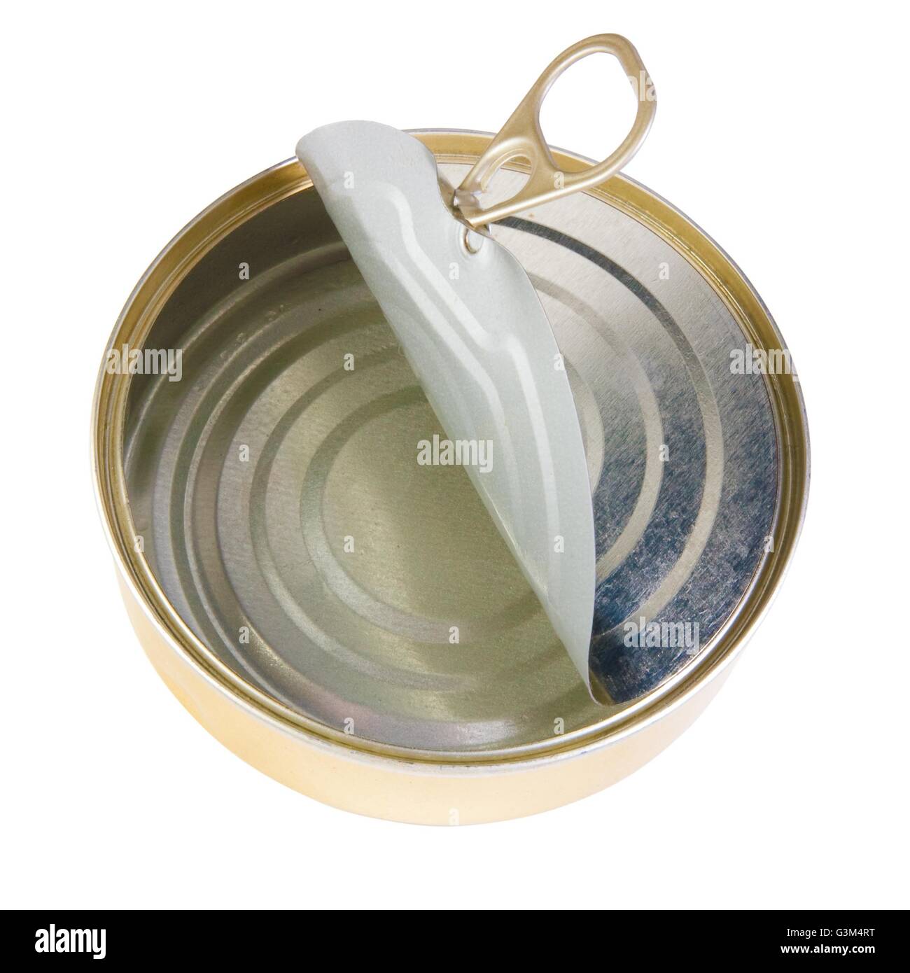 Empty can isolated on white background Stock Photo - Alamy