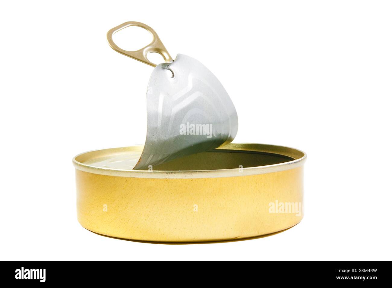Empty can isolated on white background Stock Photo - Alamy