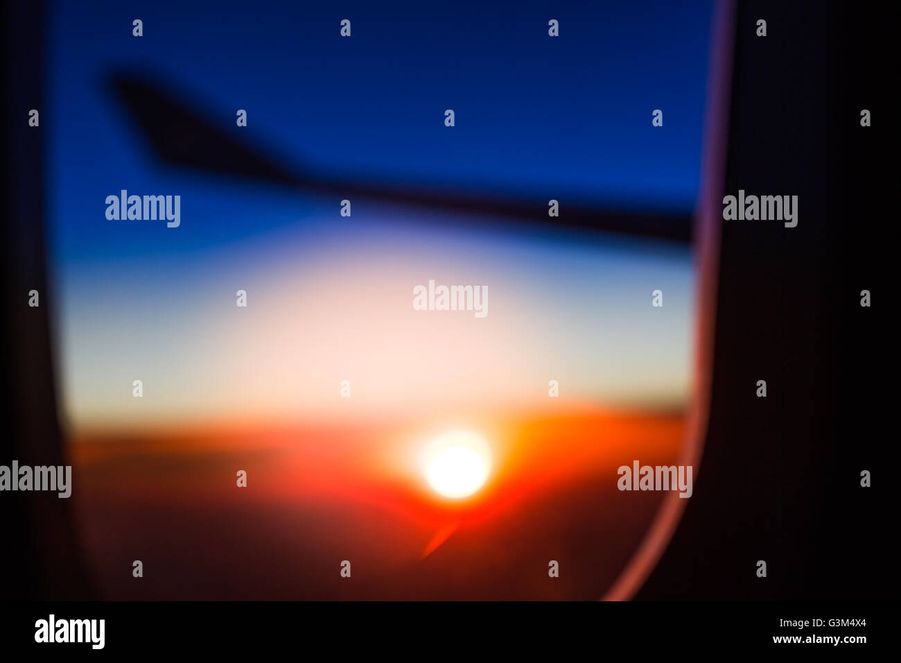 Airplane window lookout Stock Photo - Alamy