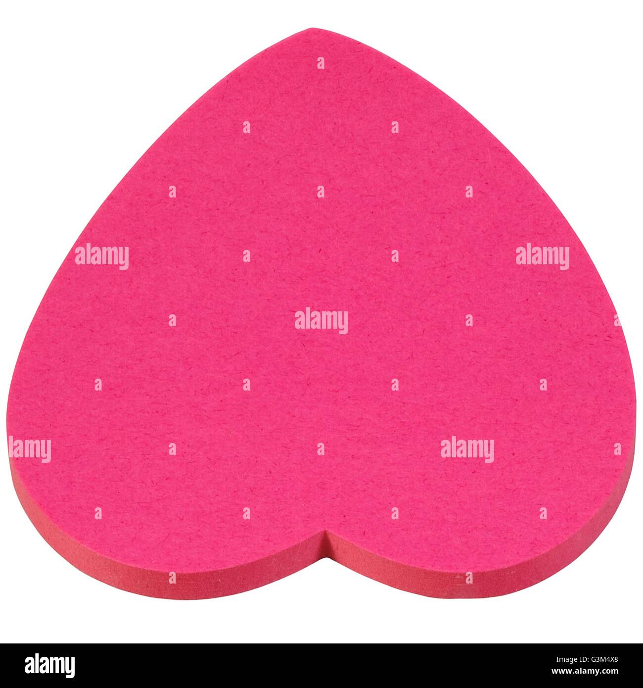 Pink heart sticker. Isolated over white background Stock Photo - Alamy