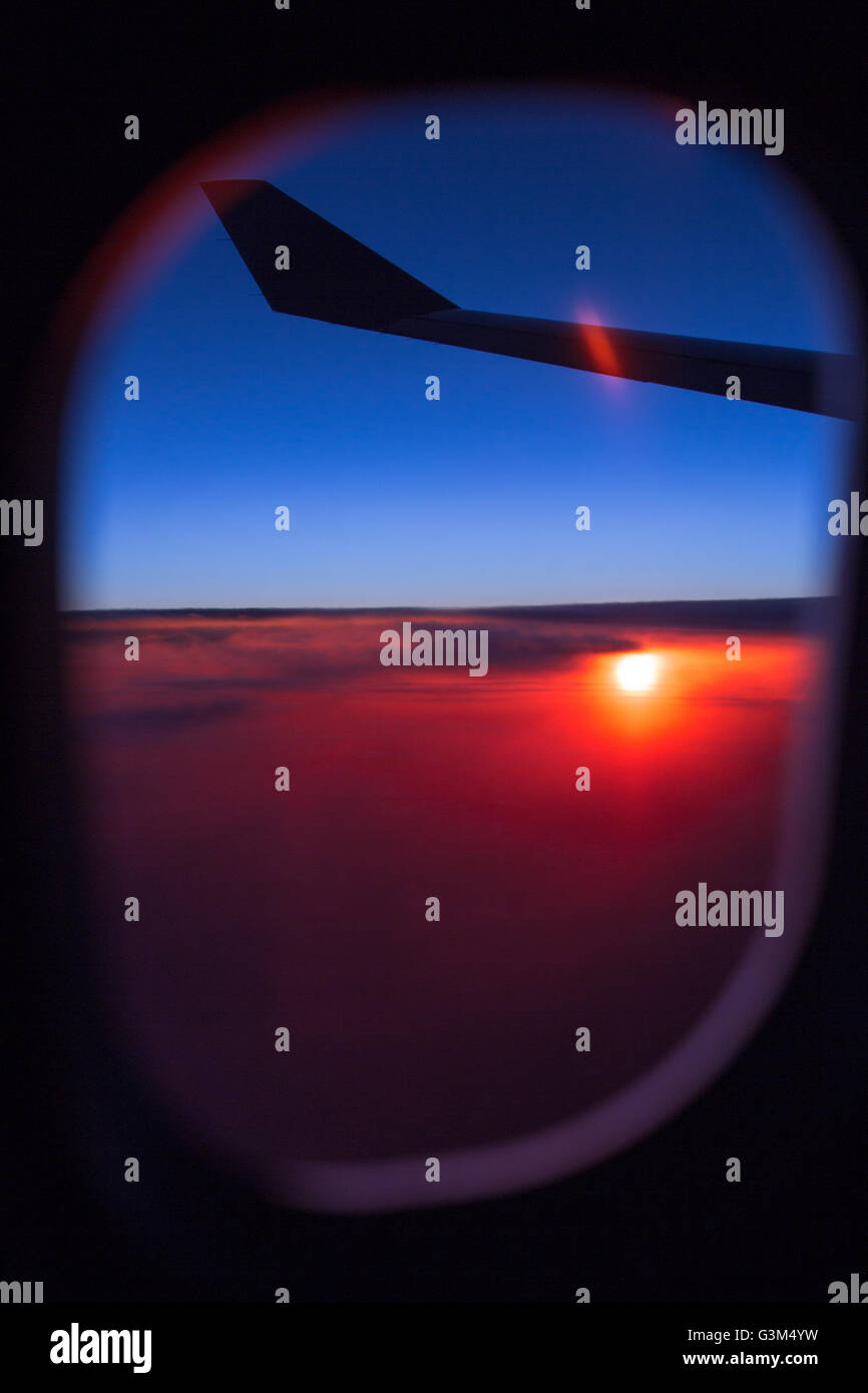 Airplane window lookout Stock Photo - Alamy