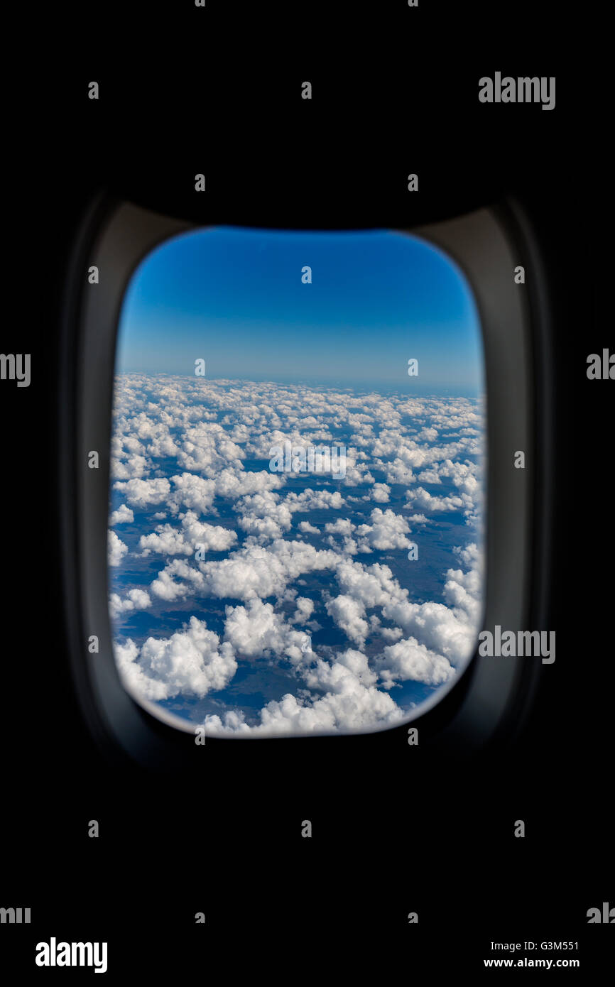 Airplane window lookout Stock Photo - Alamy