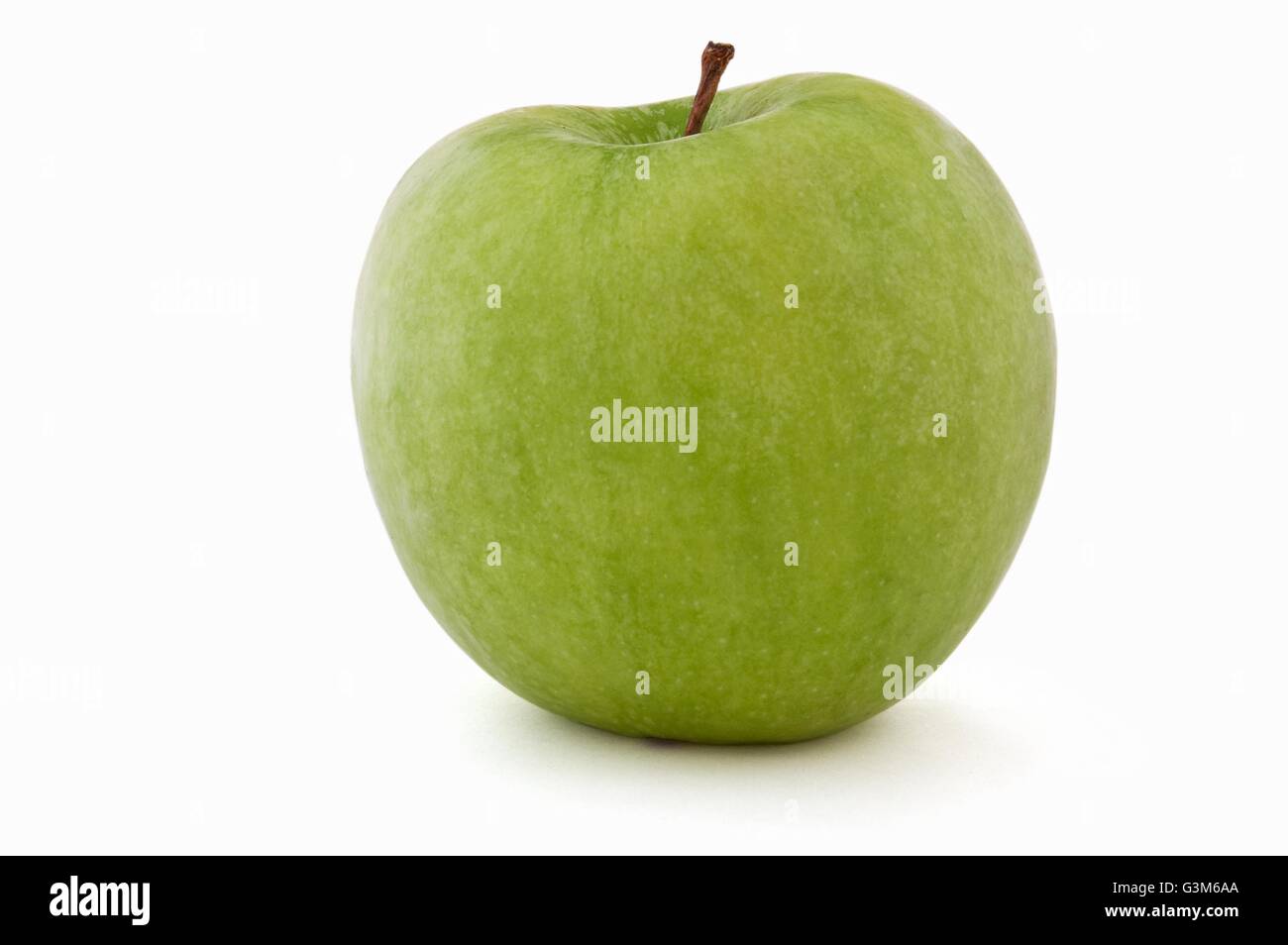 One green apple, isolated over white (with path Stock Photo - Alamy
