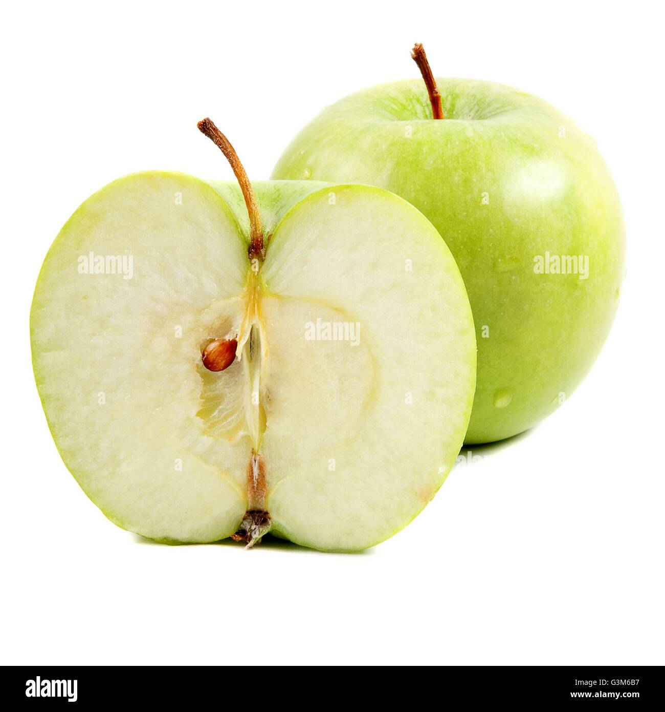 Two Apples. isolated over white Stock Photo - Alamy