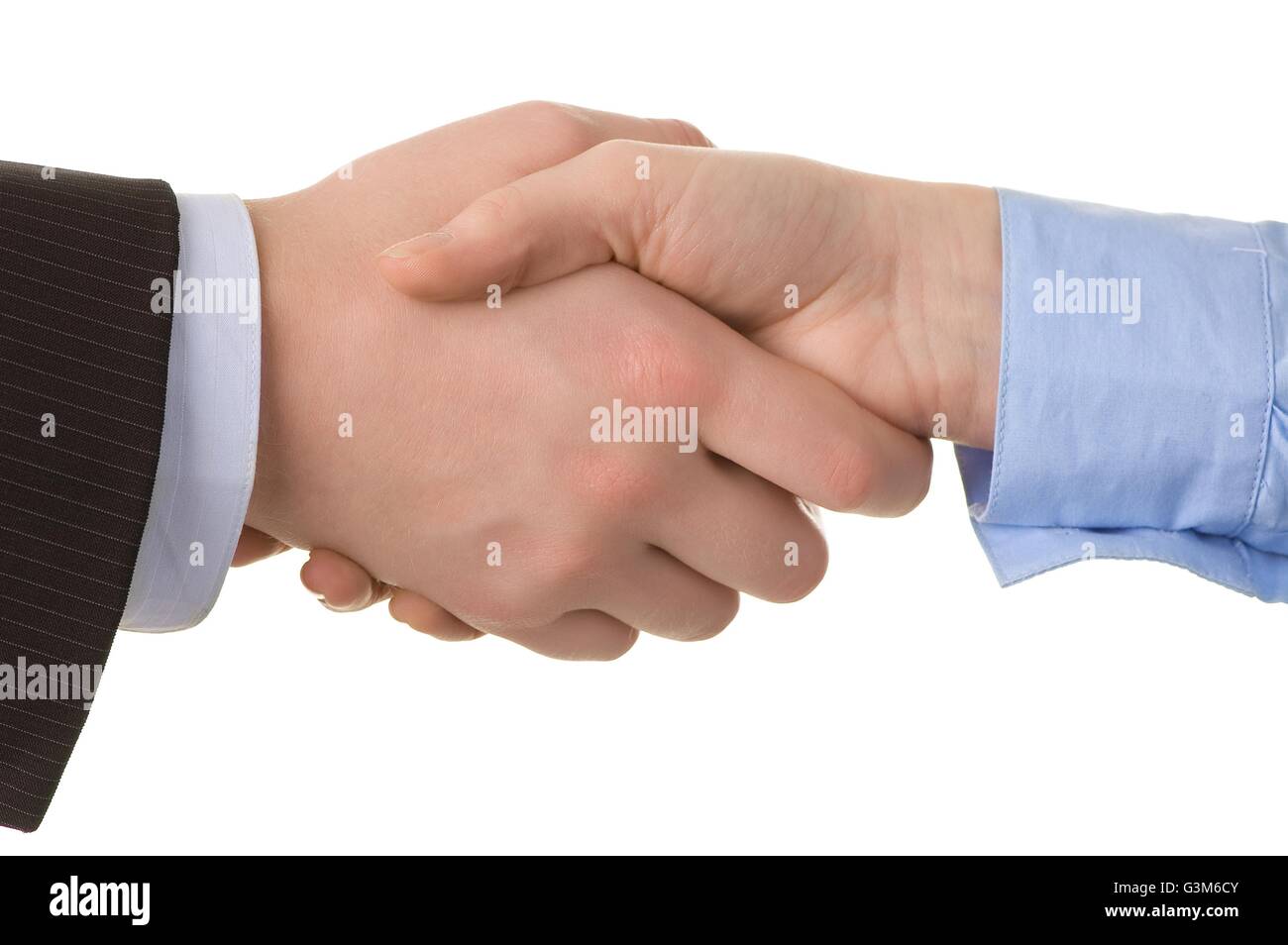 Handshake.Isolated over white Stock Photo - Alamy