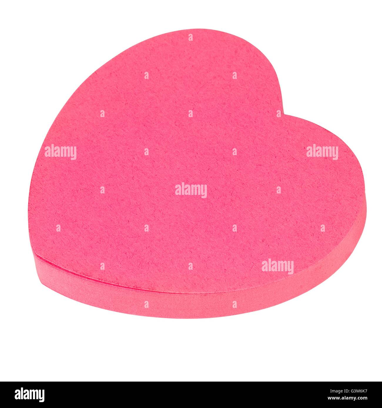 Pink heart sticker. Isolated over white Stock Photo - Alamy