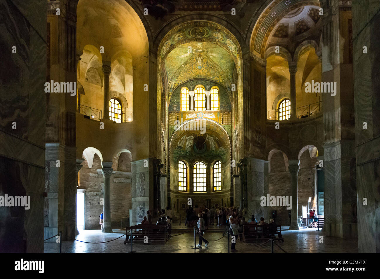 Ravenna,Italy-august 21,2015:people look and stroll inside the San ...