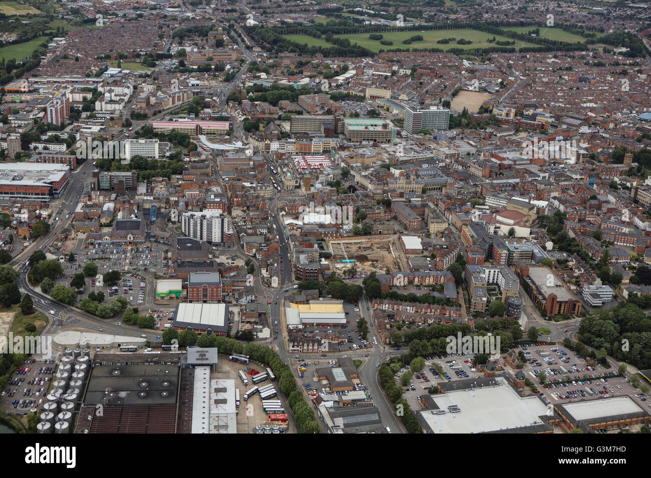 Northampton town centre aerial hi-res stock photography and images - Alamy