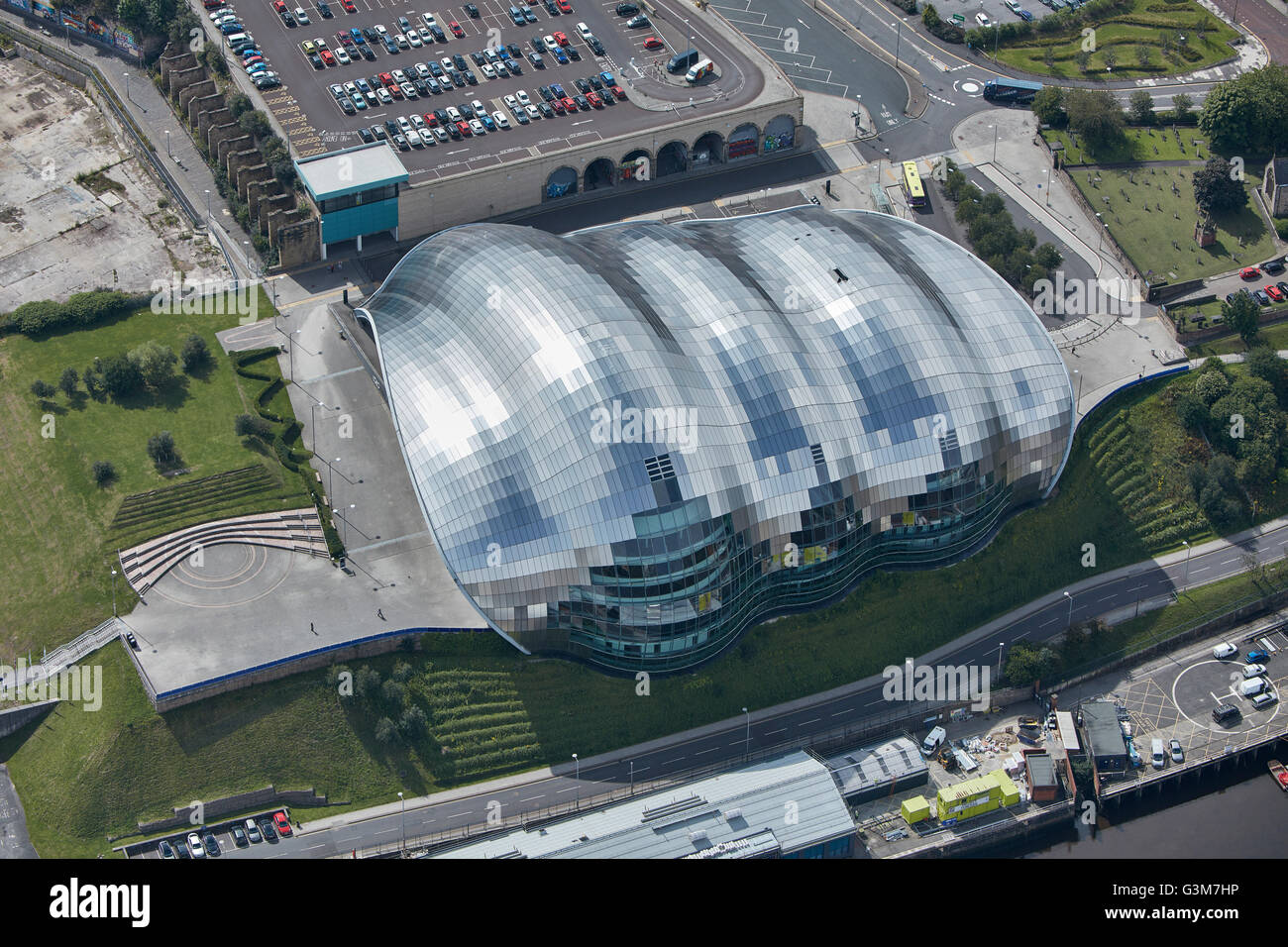 An aerial view of Sage Gateshead Stock Photo - Alamy