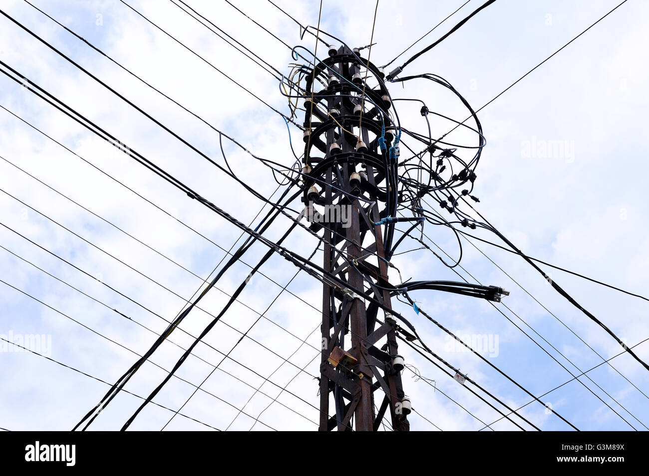 Many wires hi-res stock photography and images - Alamy