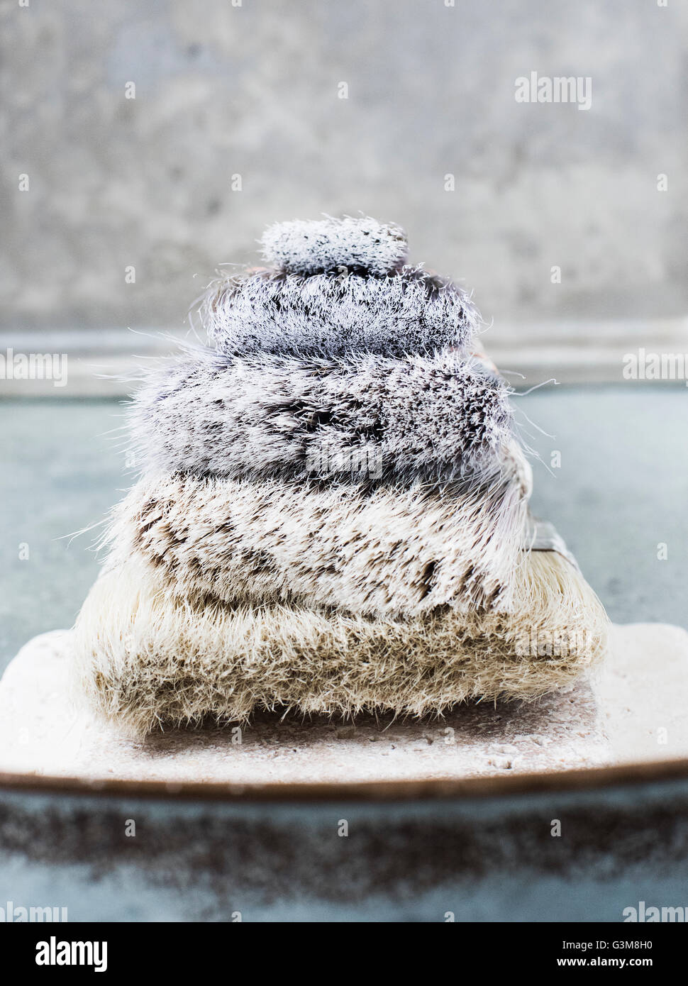 Stack of paint brushes Stock Photo - Alamy