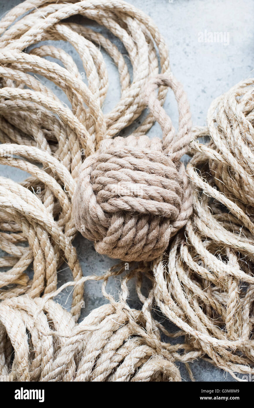 Overhead view of rope Stock Photo - Alamy