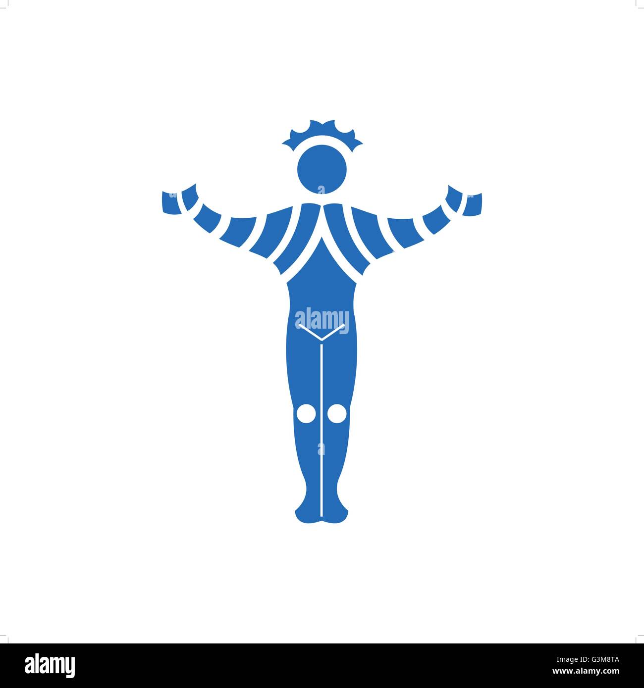 Abstract statue of man vactor illustration isolated on white background ...