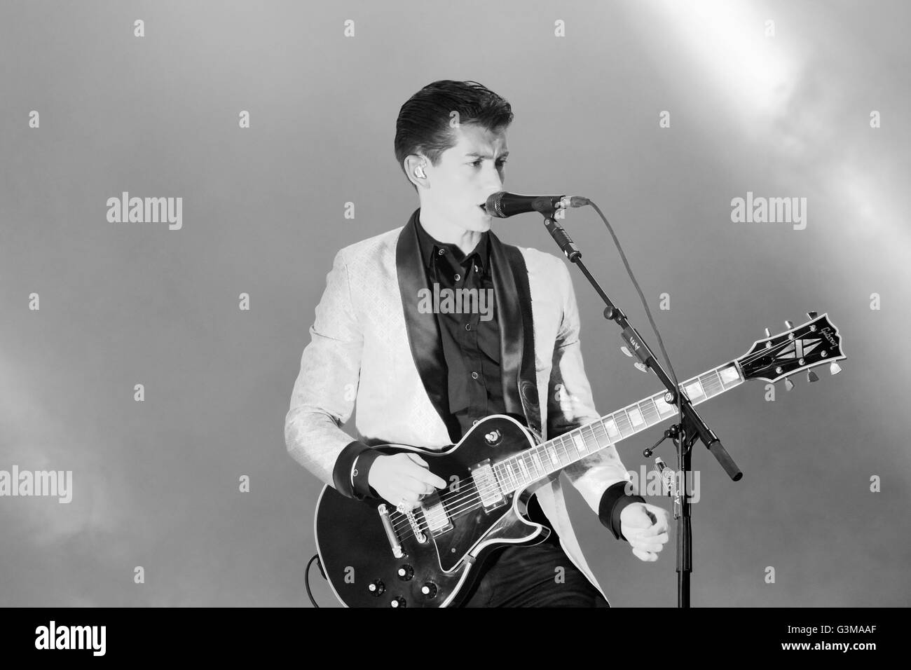 Alex Turner of English rock band Arctic Monkeys performs at Zurich ...