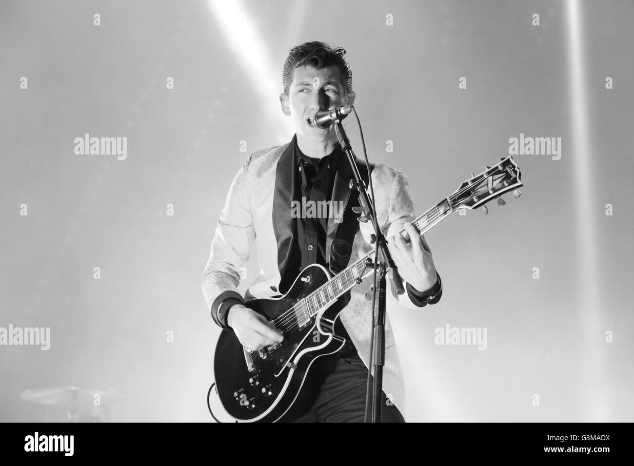 Alex Turner of English rock band Arctic Monkeys performs at Zurich ...
