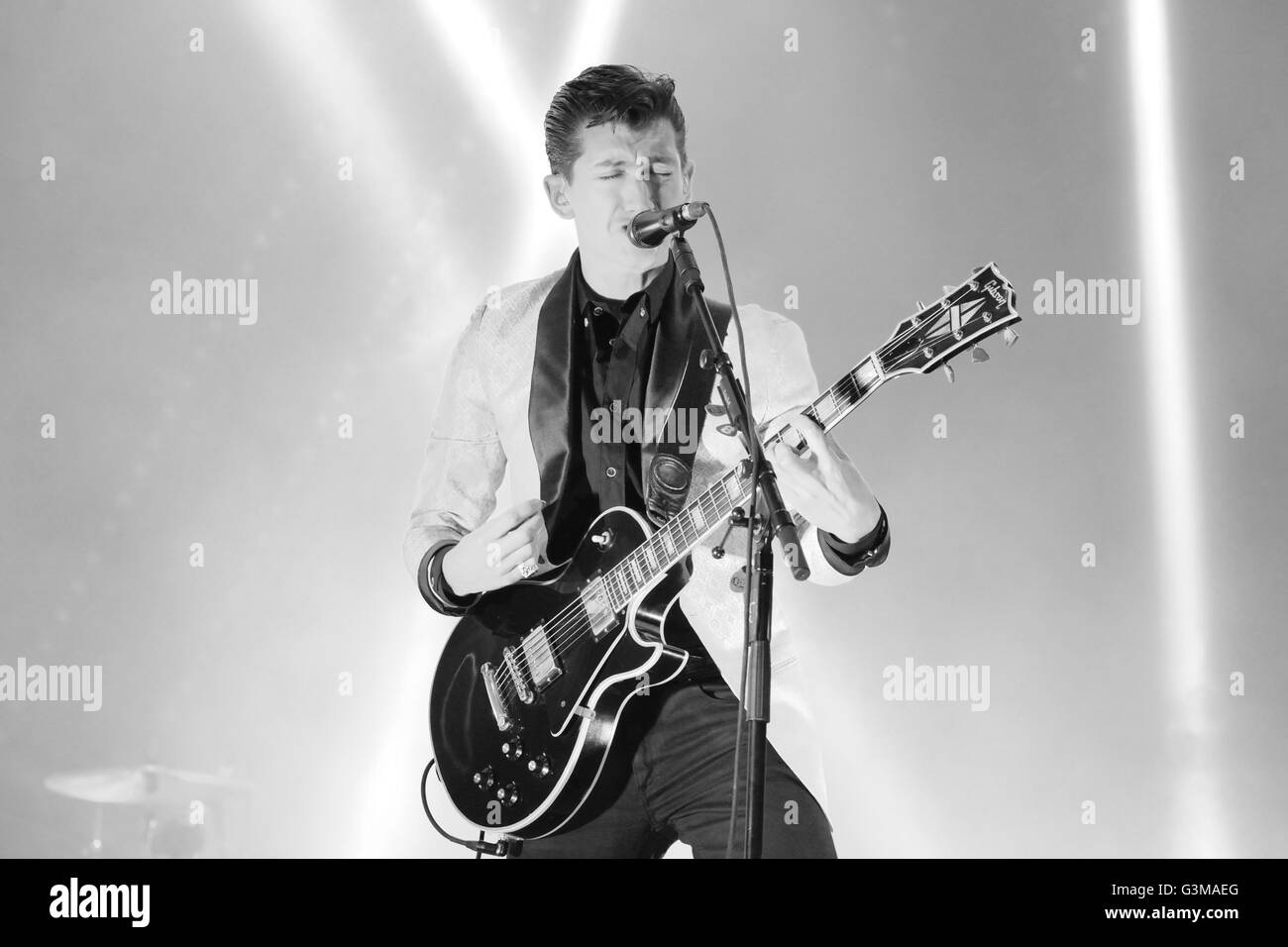 Alex Turner of English rock band Arctic Monkeys performs at Zurich ...