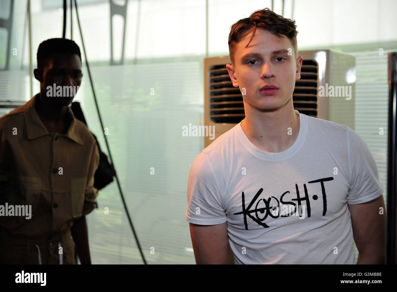 Models backstage at the Liam Hodges London Collections Men SS17 show ...