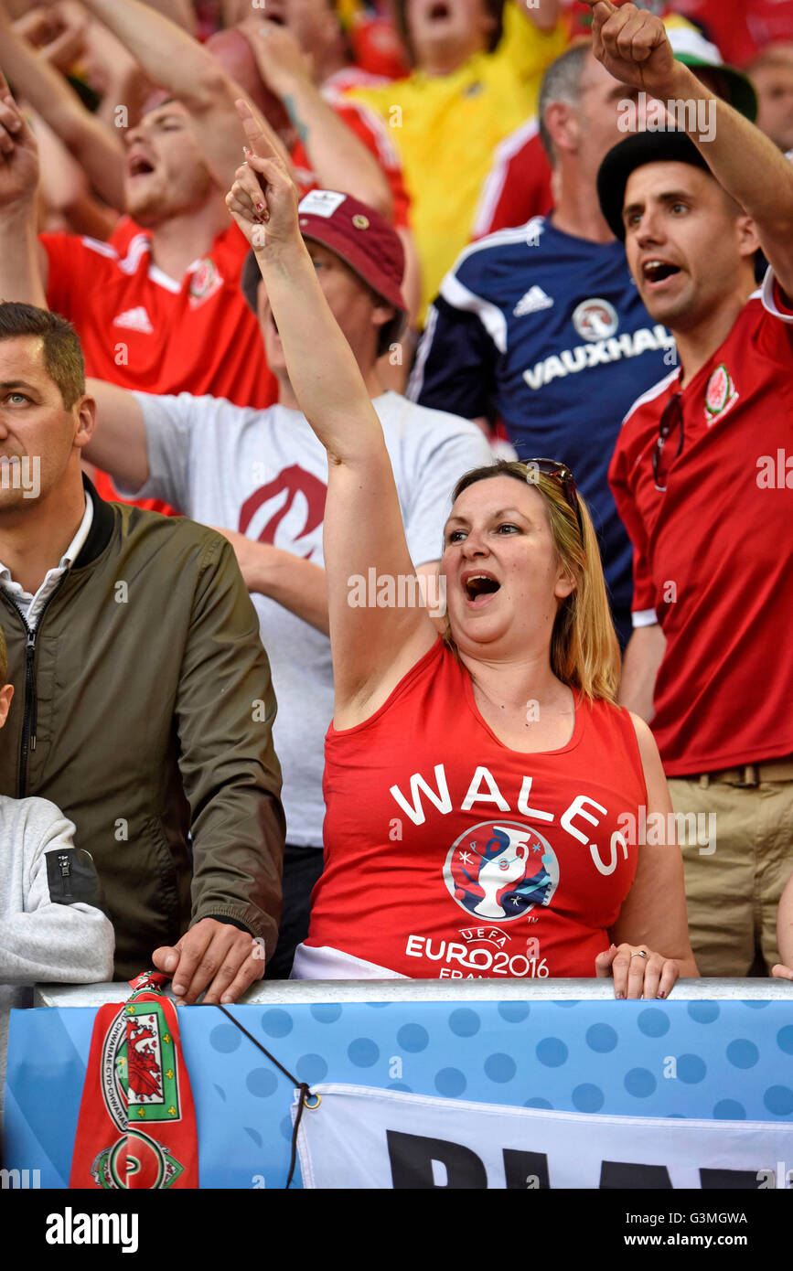 Welsh football fans celebrate victory for Wales against Slovakia in ...