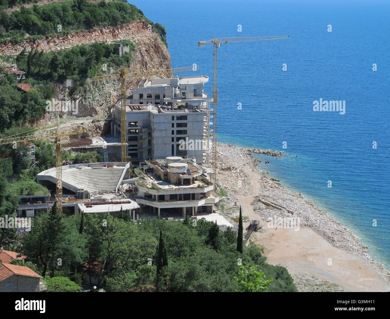 The building of the hotel As has remained unfinished for years in ...