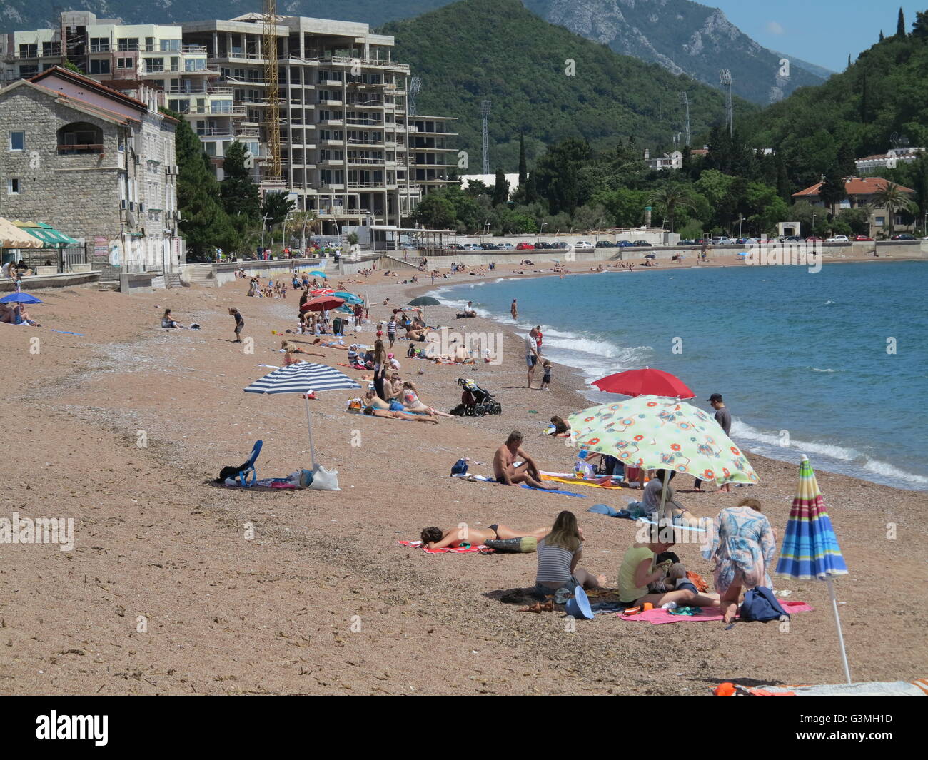 Petrovac, Montenegro. 25th May, 2016. The shell construction of the ...