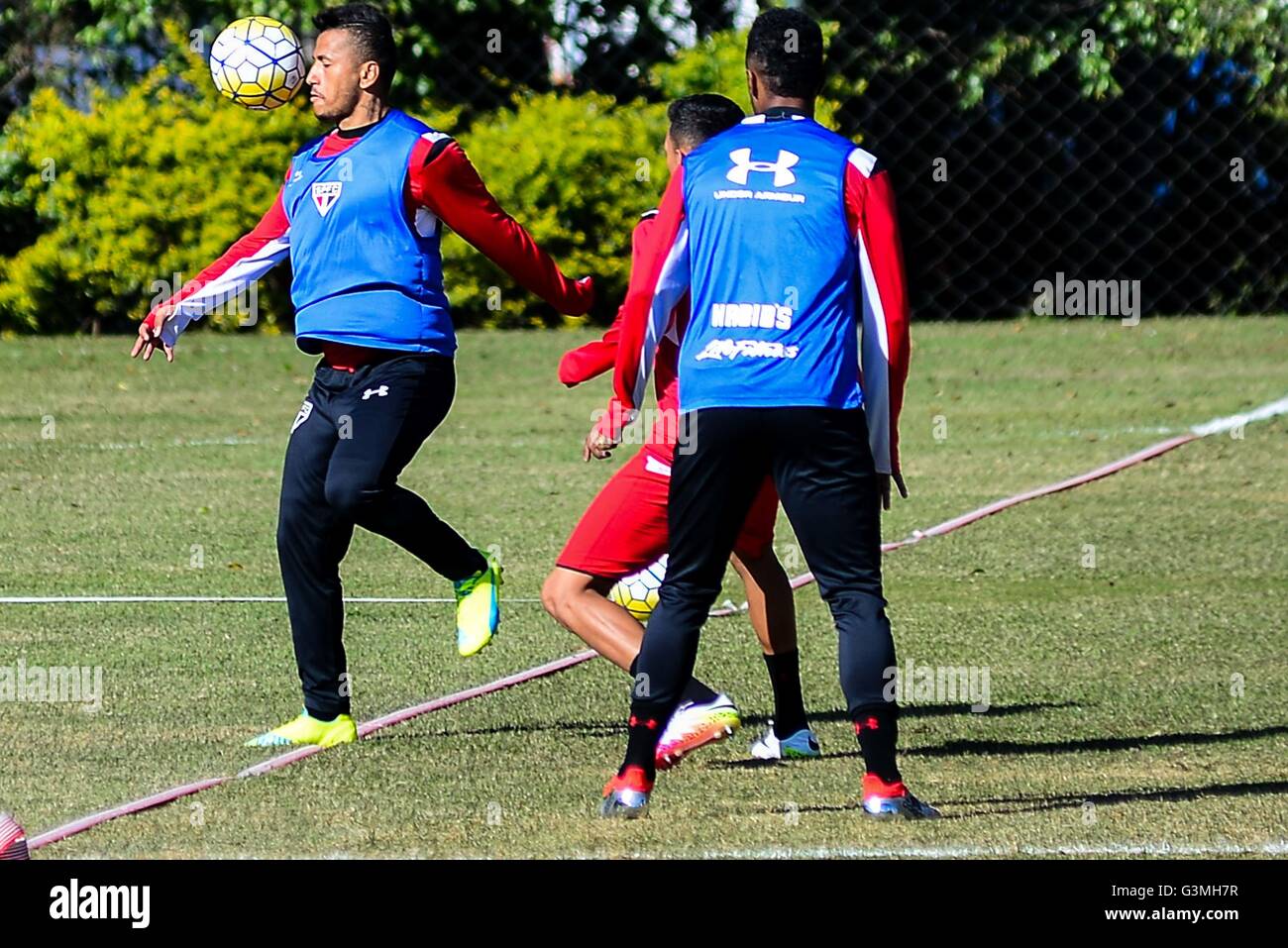 SAO PAULO, Brazil - 13/06/2016: TRAINING SPFC - Rogerio during training ...