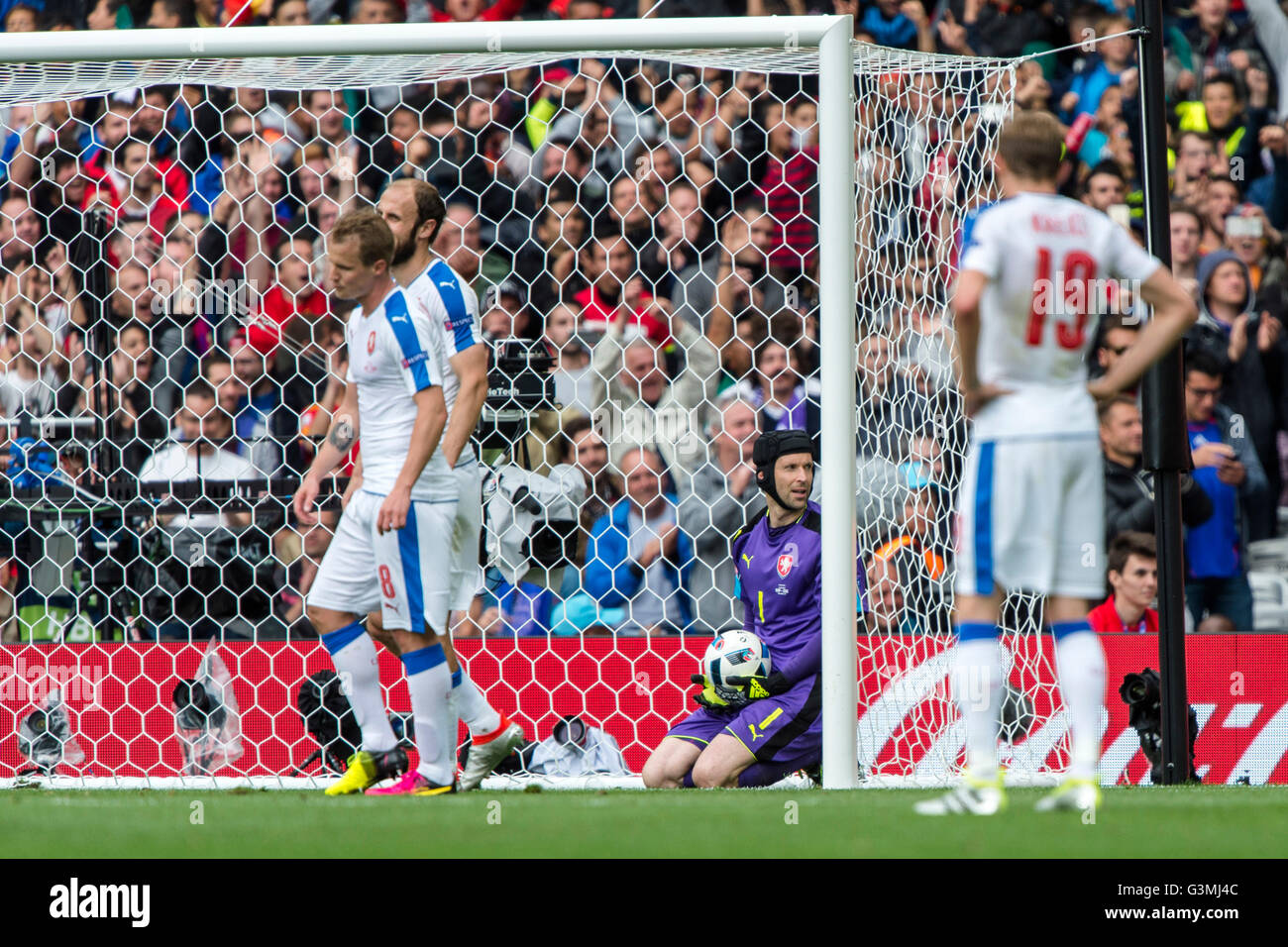 Toulouse, France. 13th June, 2016. Disappointed Czech players and ...