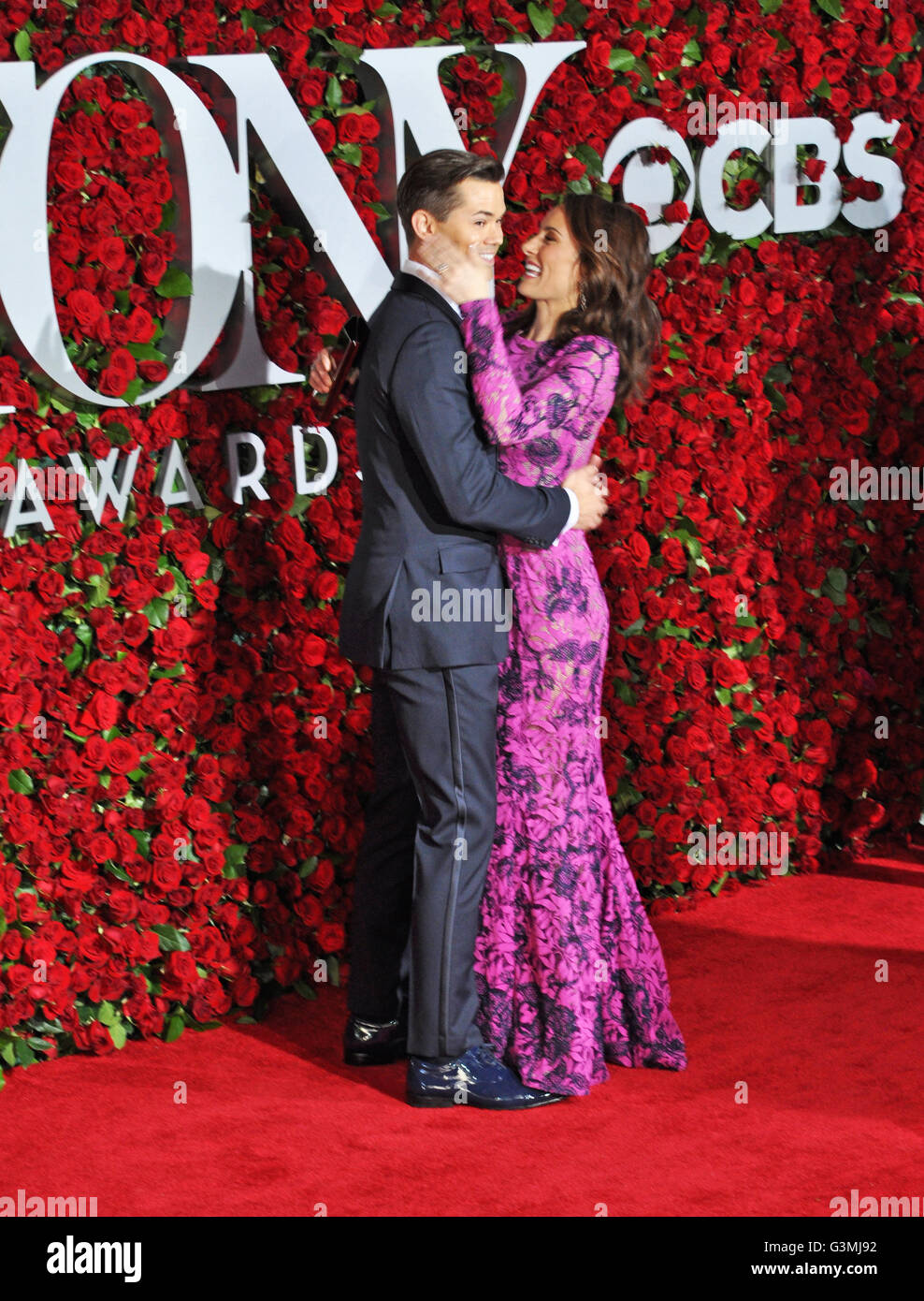 New York, USA. 12th June, 2016. Nominee Laura Benenati planting a kiss ...