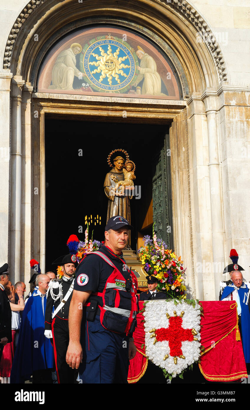 Padua, Italy. 13th June, 2016. Padova, thousands of pilgrims take part ...
