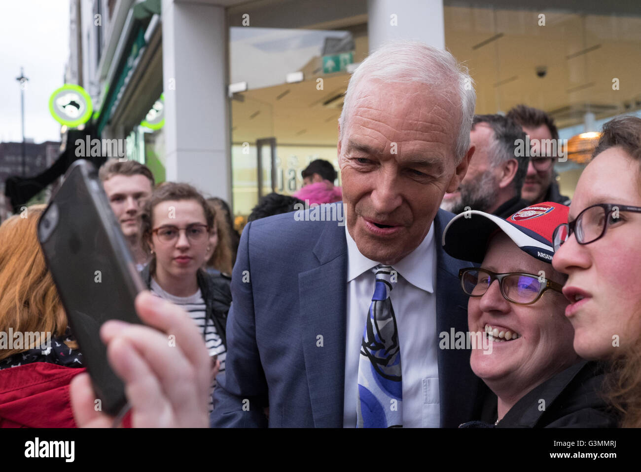 London, UK. 13th June, 2016. TV news presenter John Snow poses for a ...