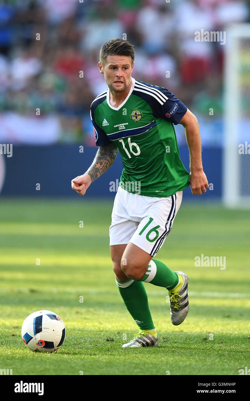 Nice, France. 12th June, 2016. Oliver Norwood (NIR) Football/Soccer ...