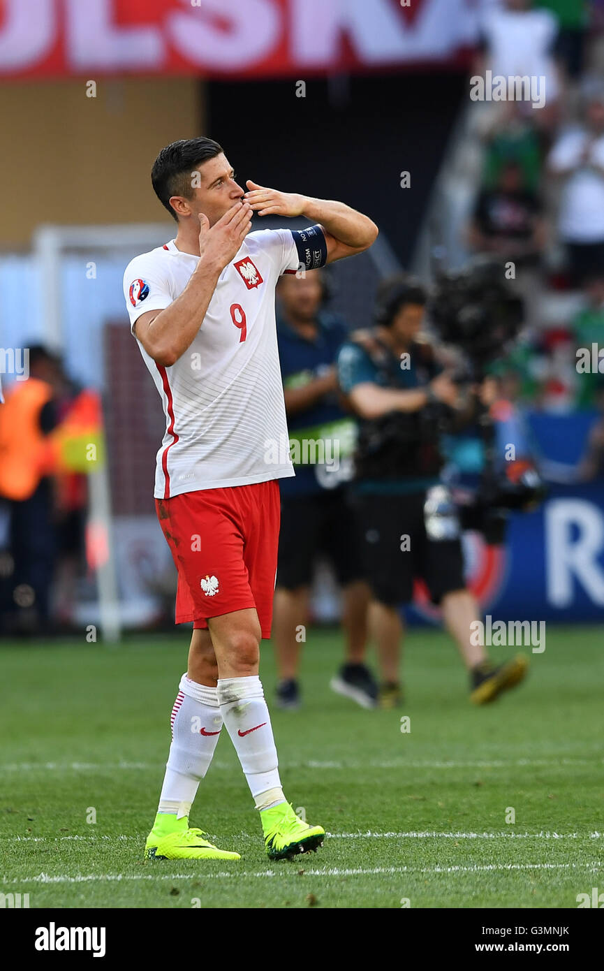 Nice, France. 12th June, 2016. Robert Lewandowski (POL) Football/Soccer ...