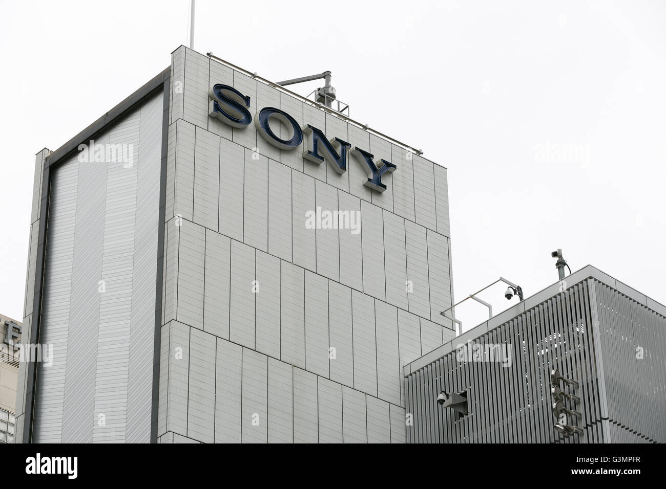 Tokyo, Japan. 14th Jun, 2016. Sony signboard on display outside its ...