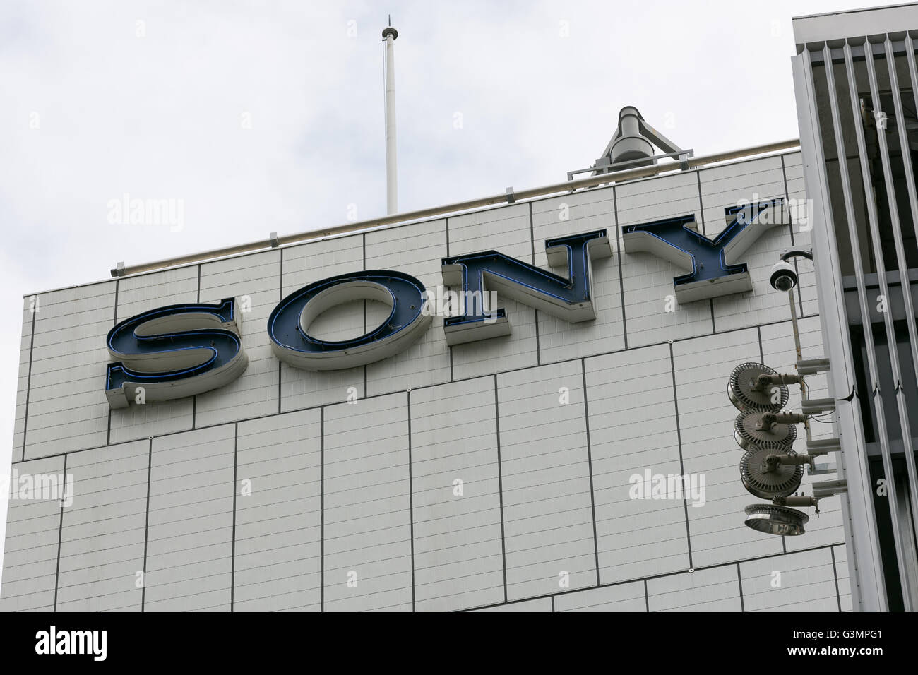 Tokyo, Japan. 14th Jun, 2016. Sony signboard on display outside its ...