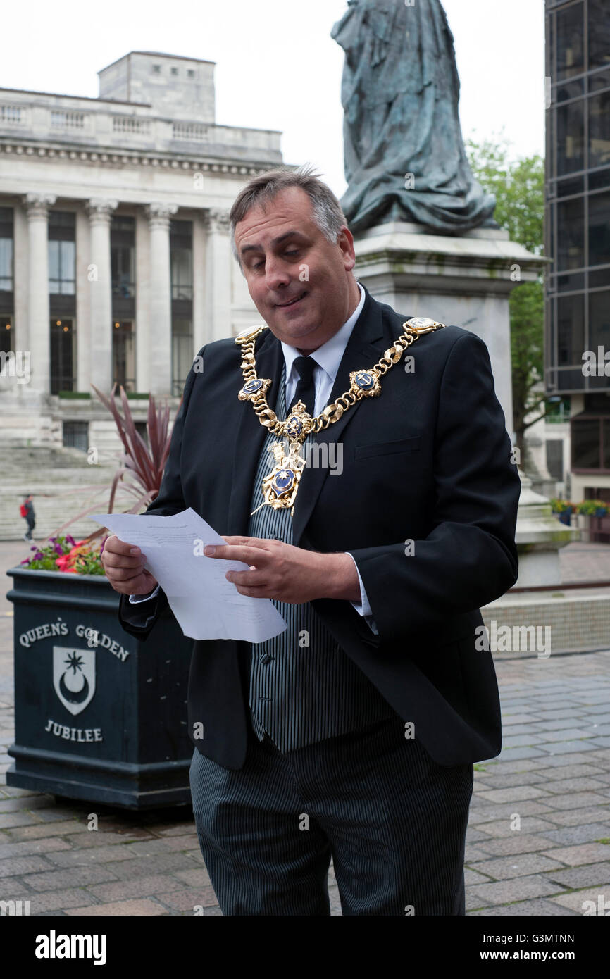 lord mayor david fuller gives a speech at a flag raising ceremony ...