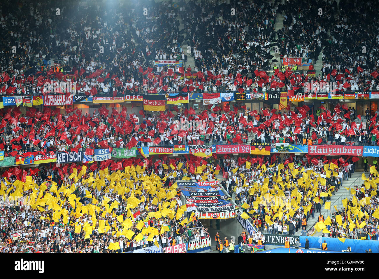 German stand during the UEFA Euro 2016 Group C soccer match between ...