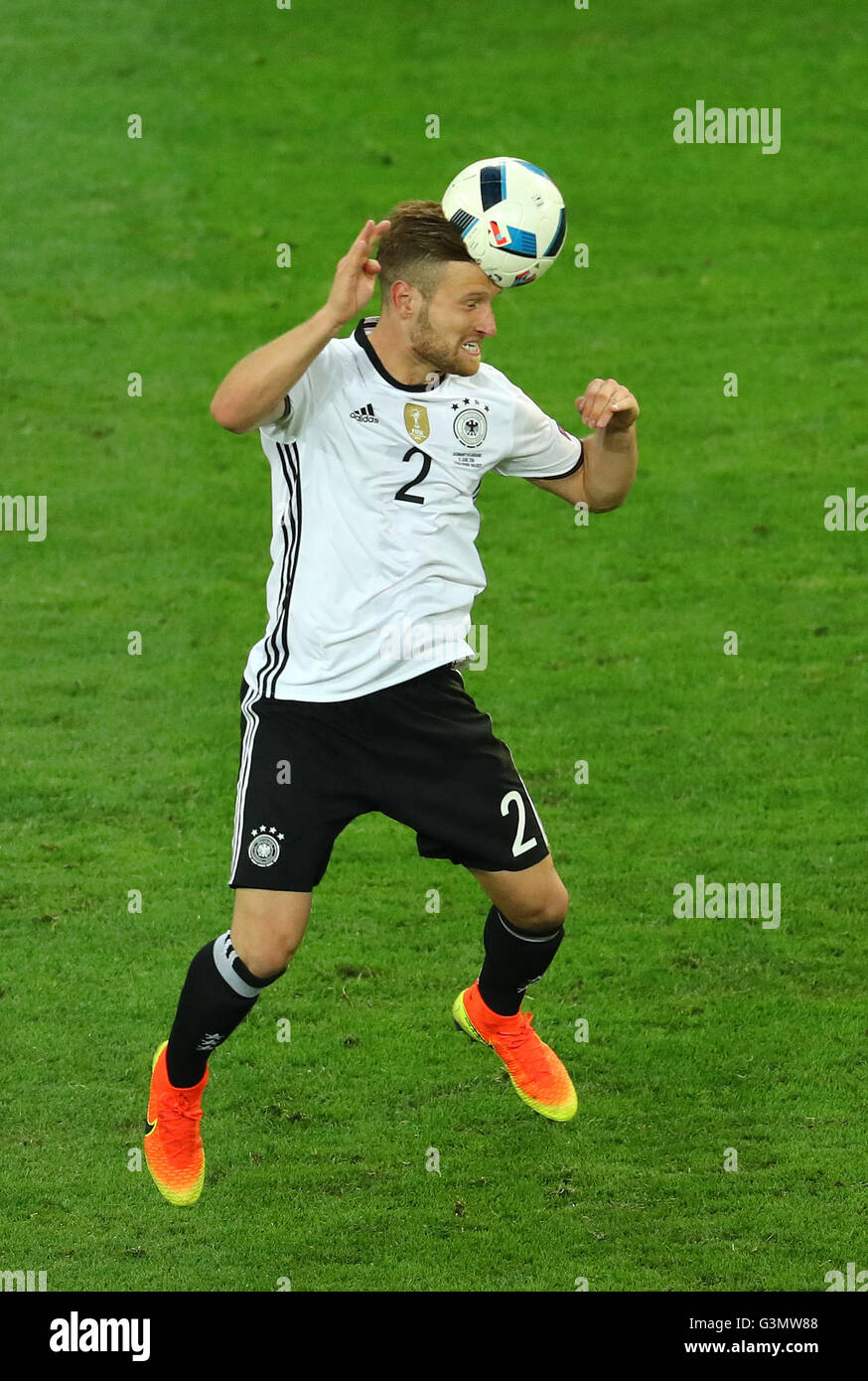 Germany's Shkodran Mustafi controls the ball during the UEFA Euro 2016 ...
