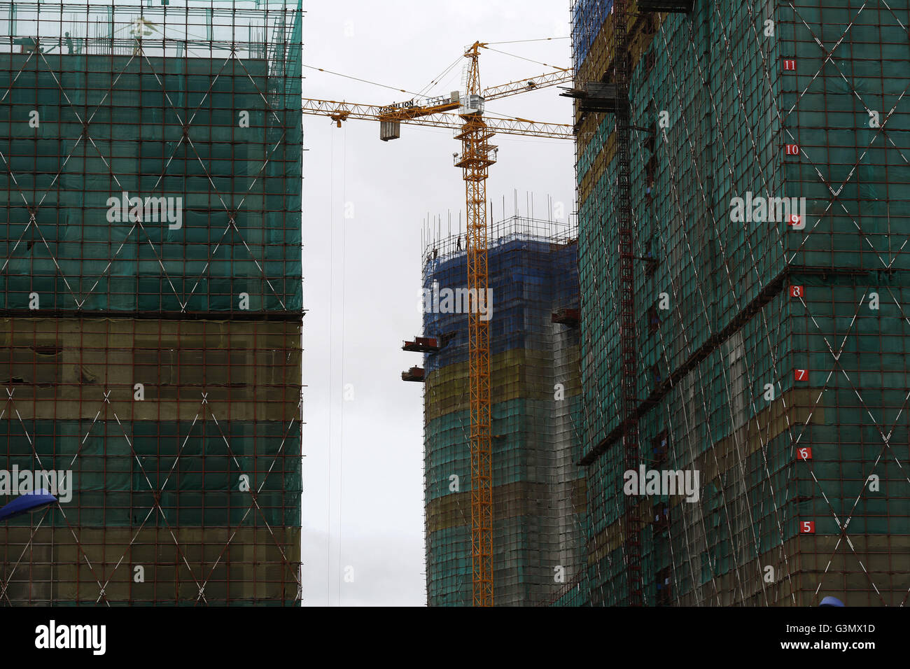 Yangon. 14th June, 2016. Photo taken on June 14, 2016 shows a scene of ...