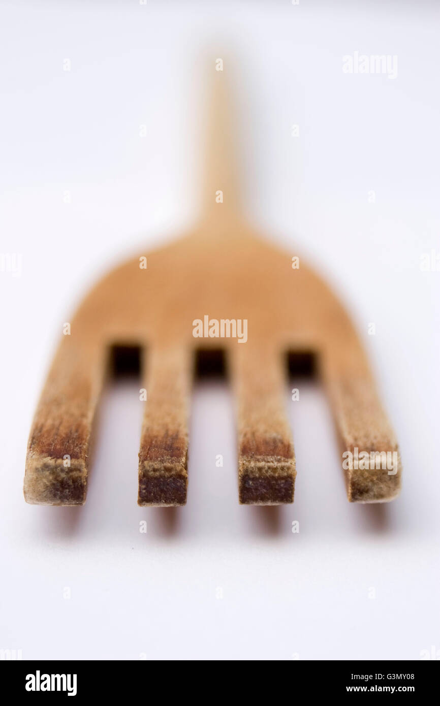 Well-used old wooden fork Stock Photo - Alamy